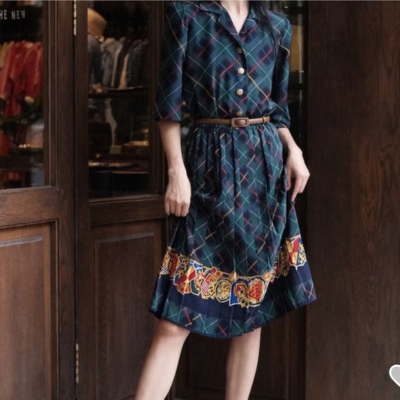 Breli Originals | Dresses | 98s Breli Originals Plaid Secretary Dress ...